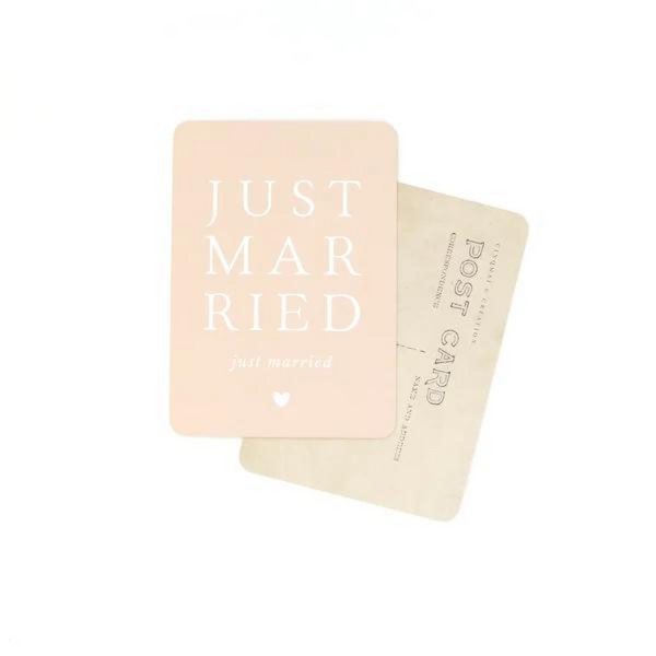 Carte Just Married Rose - Cinqmai – Les Biscottes